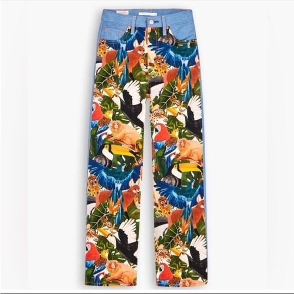 Levi's | Jeans | New Levis X Farm Rio Straight Ribcage Jeans 25 X 29 ...